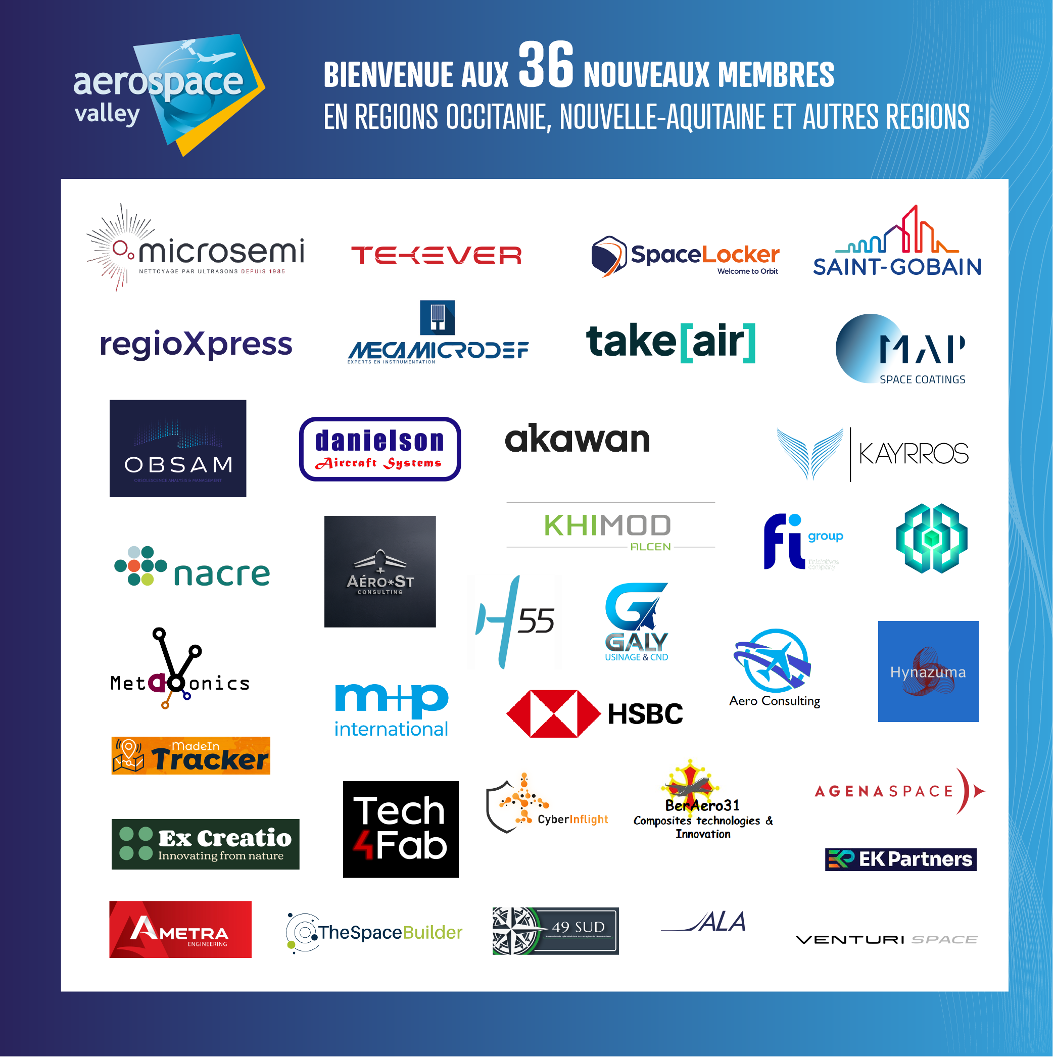 Bienvenue aux 36 nouveaux membres du Pôle ! | Aerospace Valley